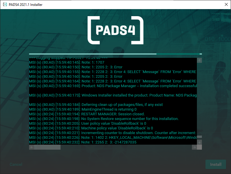 How to install PADS4 Server